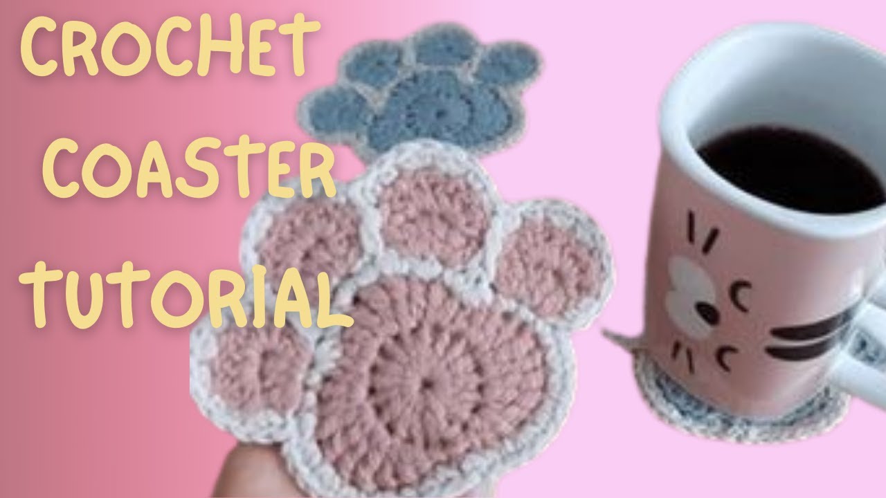 How to crochet coaster pattern for beginners _ Tutorial easy cute ...