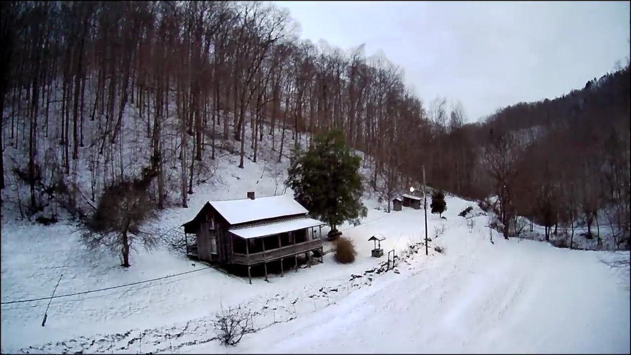 Drone footage of snow on Christmas Day in Butcher Holler. - YouTube