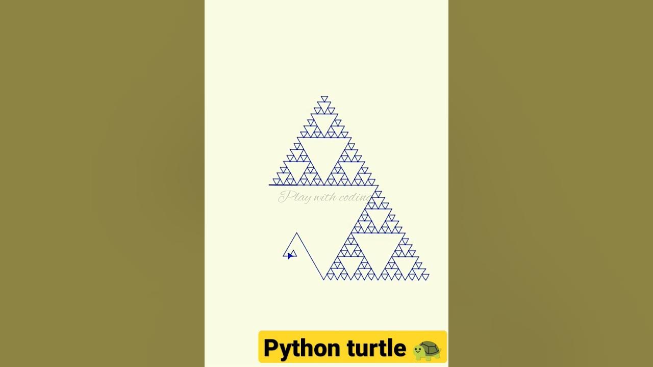 Amazing 😍 Python Turtle 🐢 Triangle ️ Graphics Shorts Ytshorts