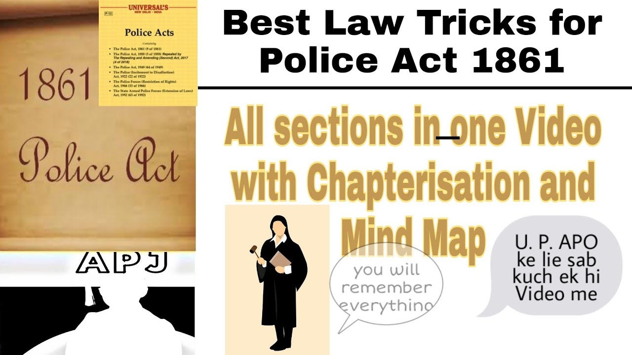 Police Act 1861 in one Video with tricks and tips and Chapterisation to ...