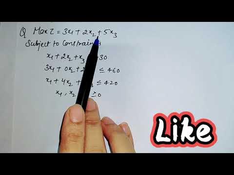 Lec-6 Simplex Method || Maximization Problem || Linear Programing ...