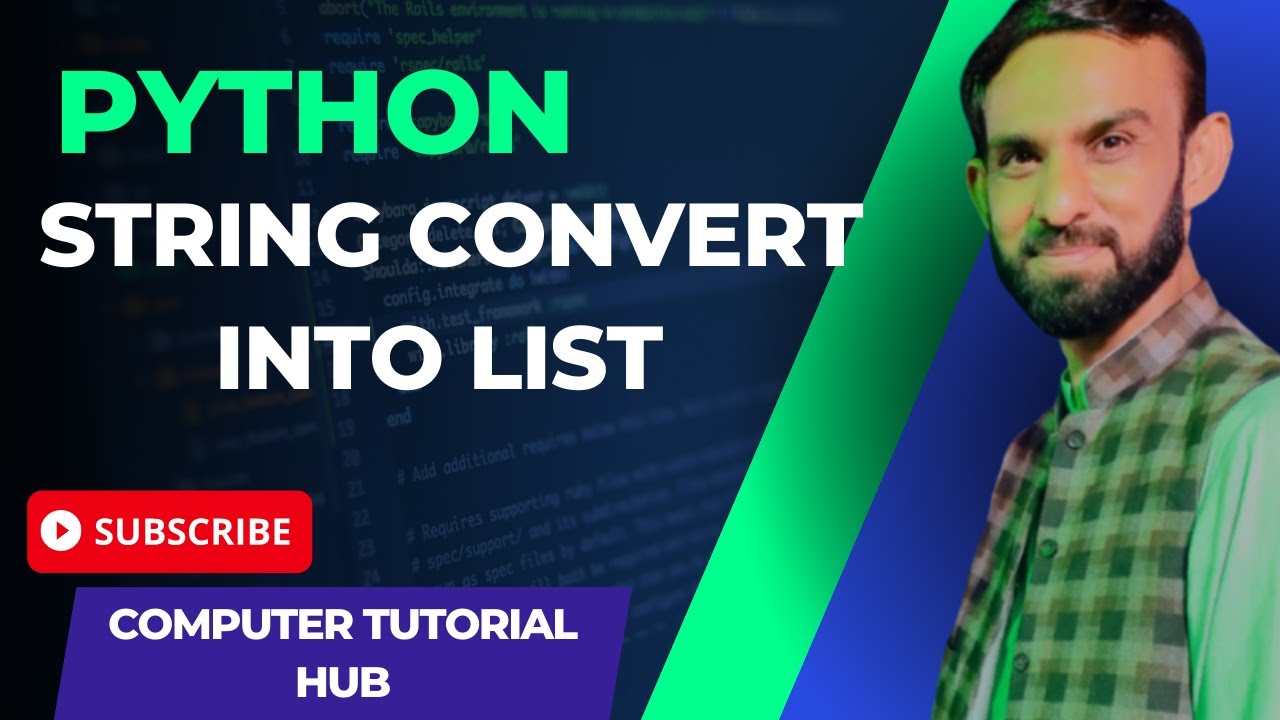 String Convert Into List in Python Language - YouTube