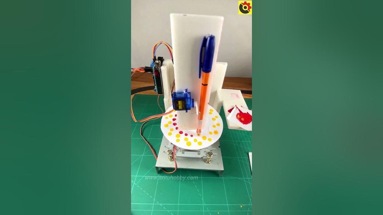 Dot painting machine with Arduino | Mandala dot painting design machine #sritu_hobby #dotart ...