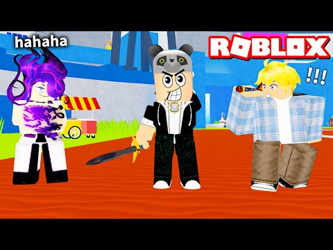 Mor Kız ile Savaştım!! Anime Savaşçısı - Panda ile Roblox Anime Battlegrounds X