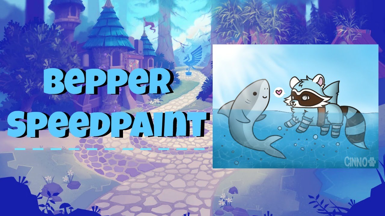 Bepper's Raccoon - speedpaint - YouTube