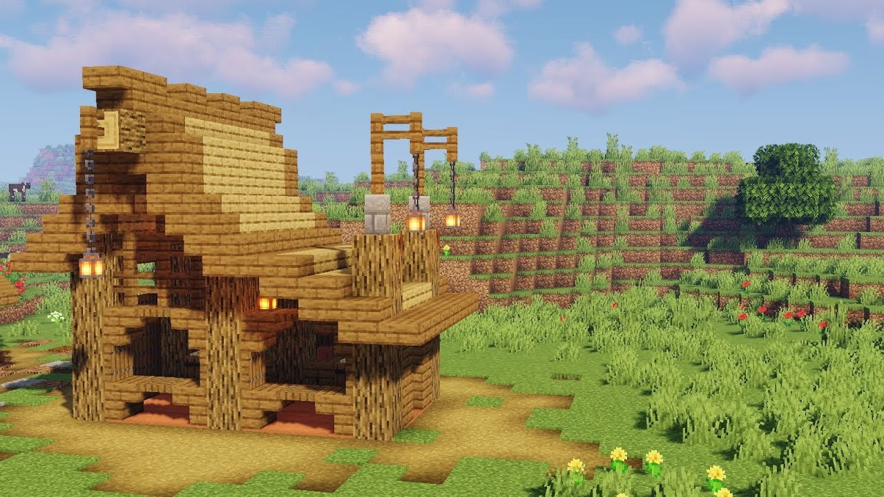 Minecraft: How to Build a Market ( EP-4: Medieval Roof ) - YouTube