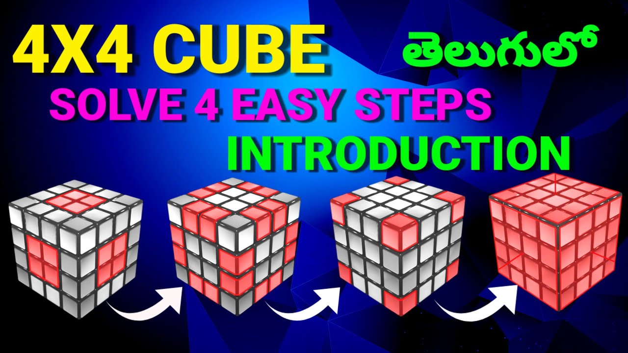 4x4 CUBE SOLVE EASY WAY INTRODUCTION || TOTAL CUBE IN 4 STEPS IN 4 VIDEOS || #gangavlogs #cube ...