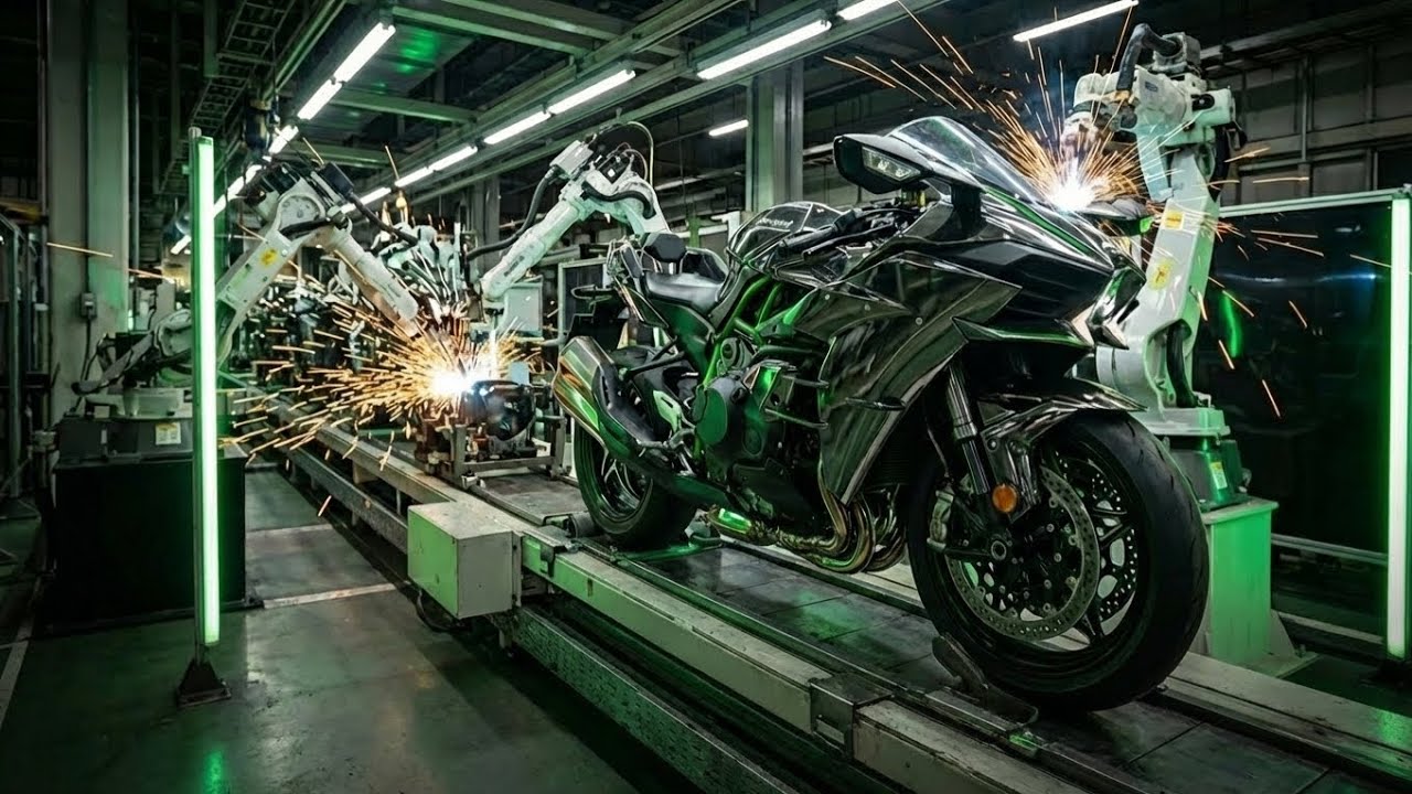 Inside Kawasaki Factory 🏍️ | Ninja H2R & ZX-10R Assembly Line | How It ...