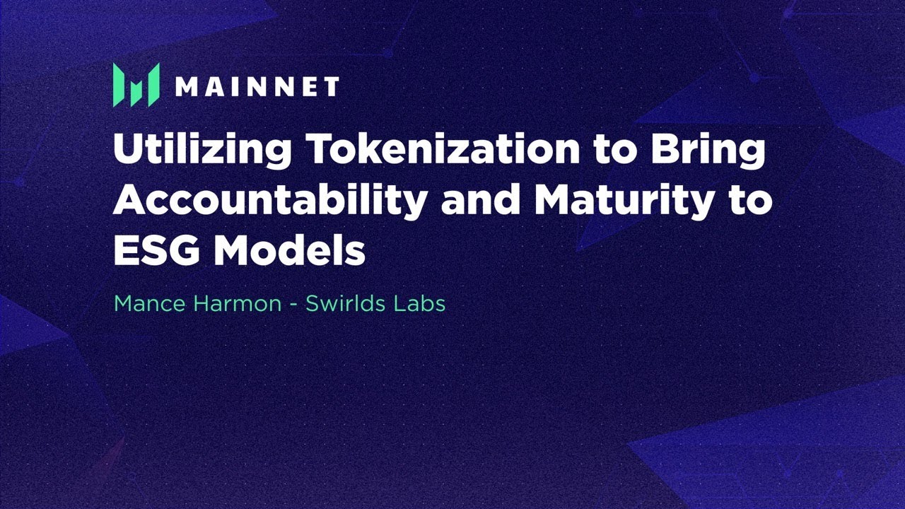 Utilizing Tokenization to Bring Accountability and Maturity to ESG Models - YouTube