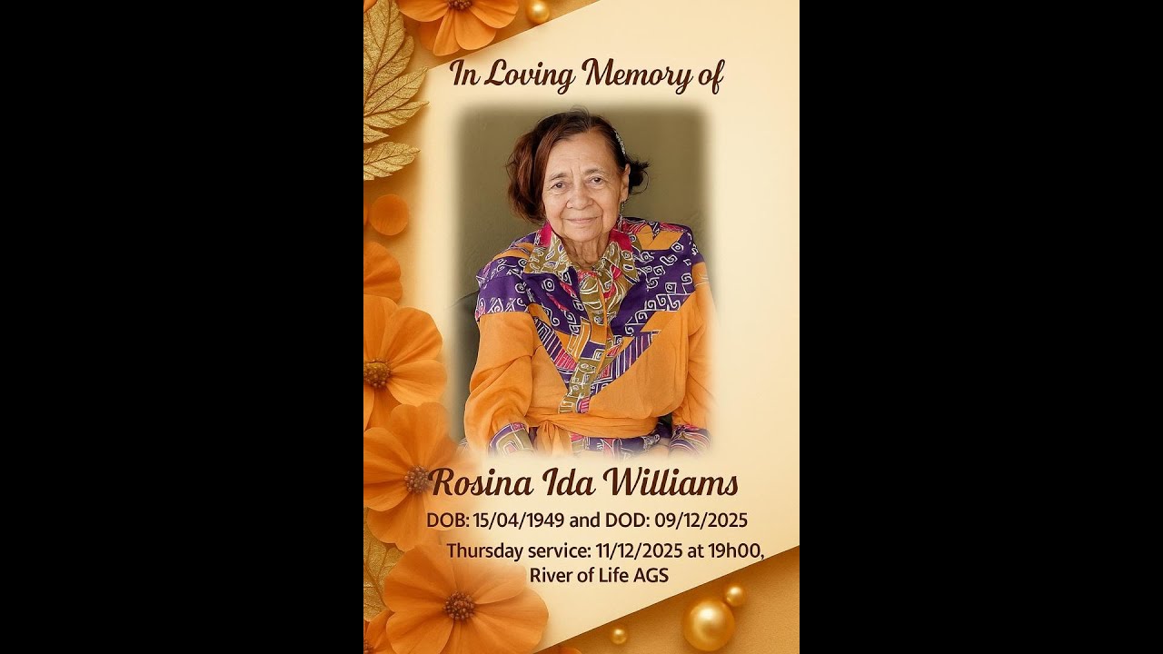 In Loving Memory of Rosina Ida Williams Memorial Service 11 December ...