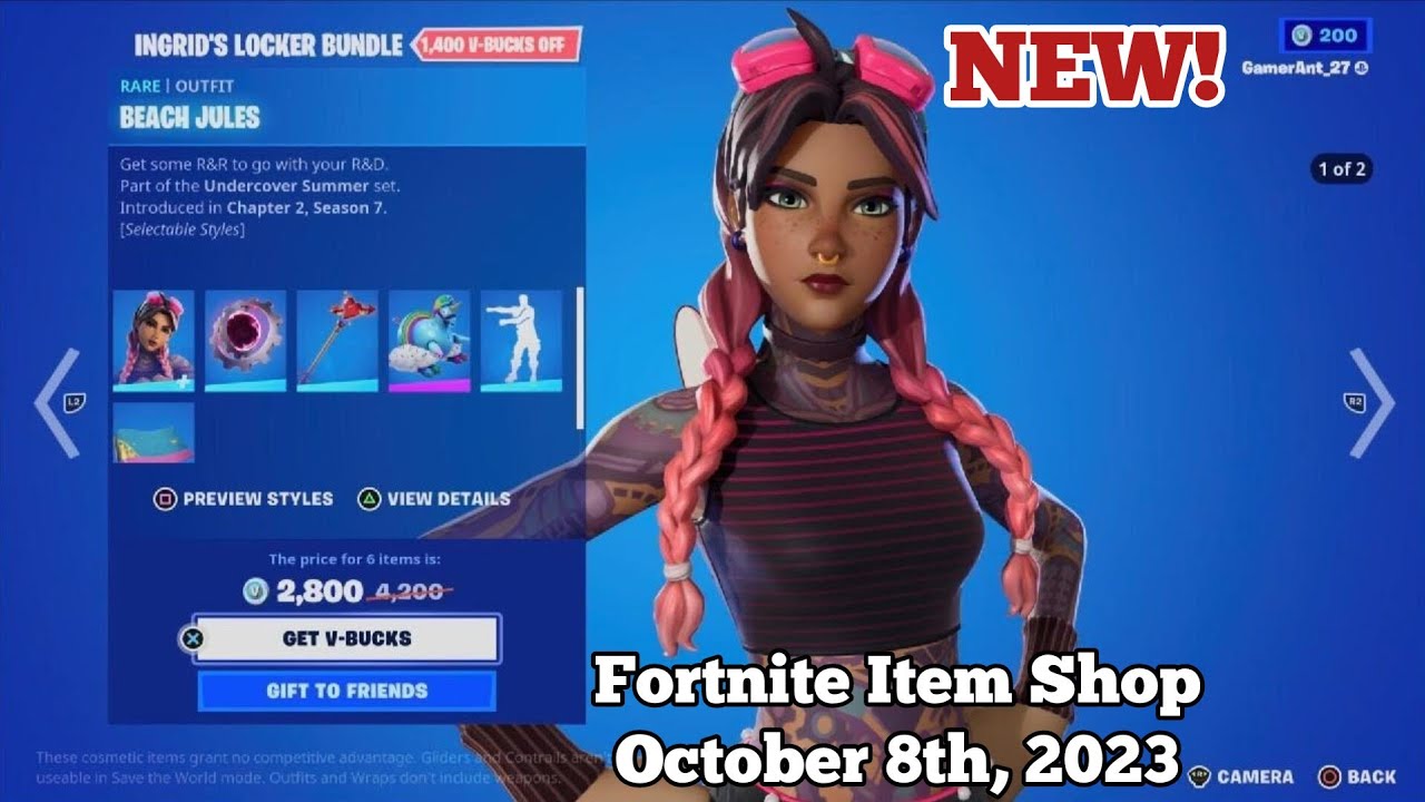 Fortnite Item Shop NEW Ingrid's Locker Bundle!💯👀 (October 8th, 2023 ...
