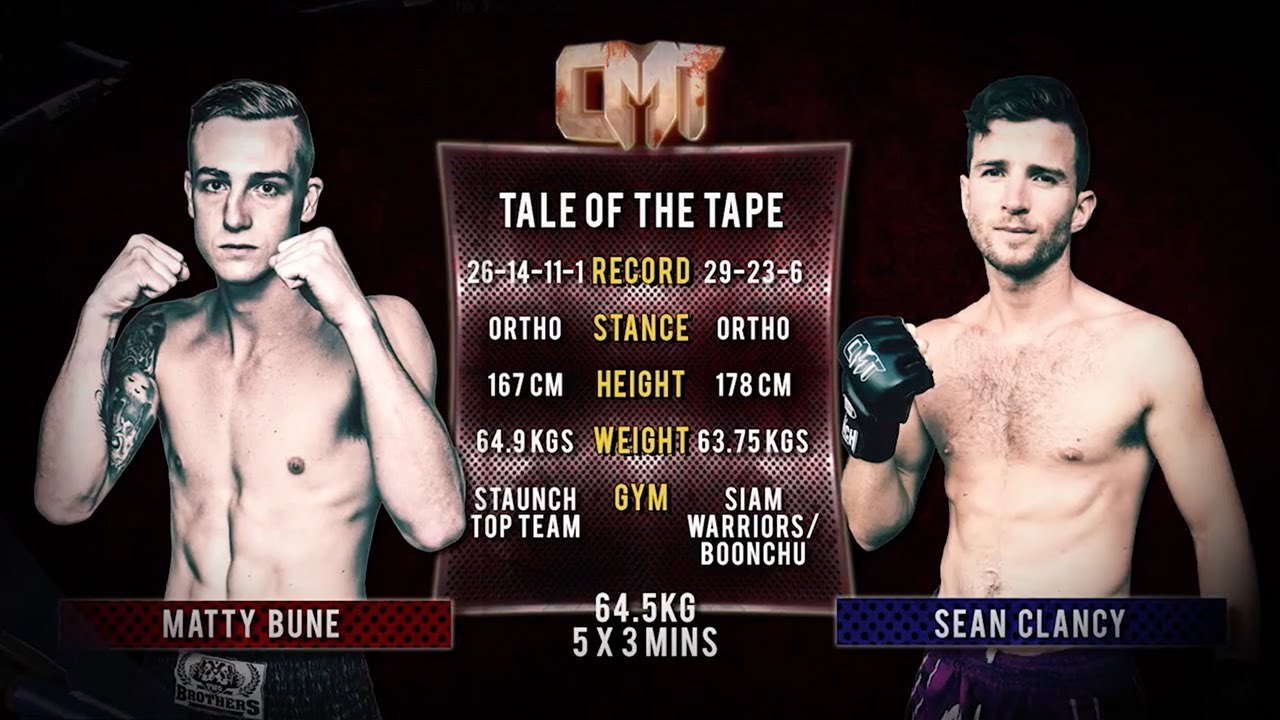 Matt Bune Vs Sean "Clubber" Clancy - Caged Muay Thai 7 - YouTube