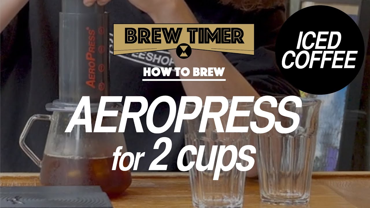 【エアロプレス】2杯分アイスコーヒーレシピ【リアルタイム】THE COFFEESHOP《Brew Timer》 - YouTube