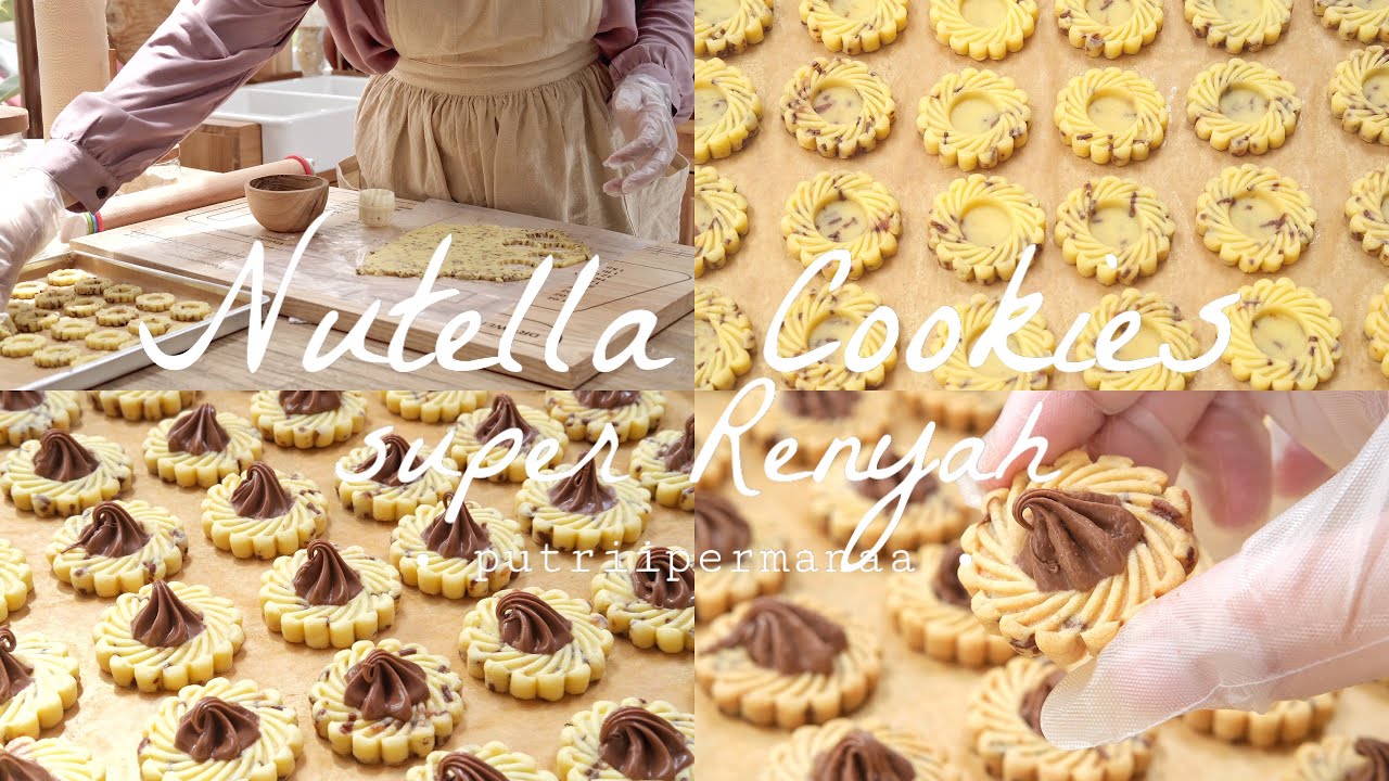 RESEP NUTELLA COOKIES NYOKLAT BANGET / ANTI GAGAL / KUE KERING KEKINIAN ...