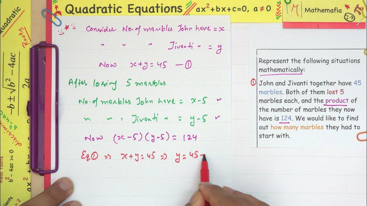 Example 1 - Chapter 4 - Class 10 | Quadratic Equations | NCERT Maths ...