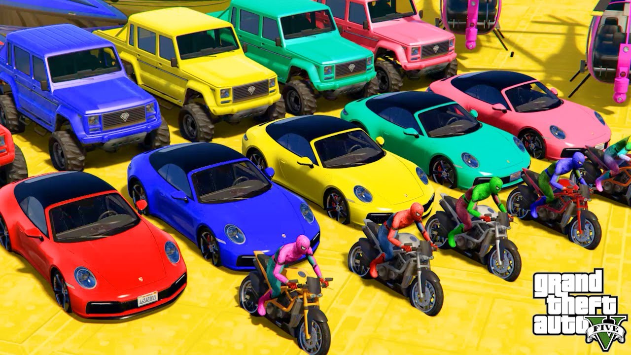 GTA V Epic Stunt Race For Car Racing Challenge by Cars, Boats ...