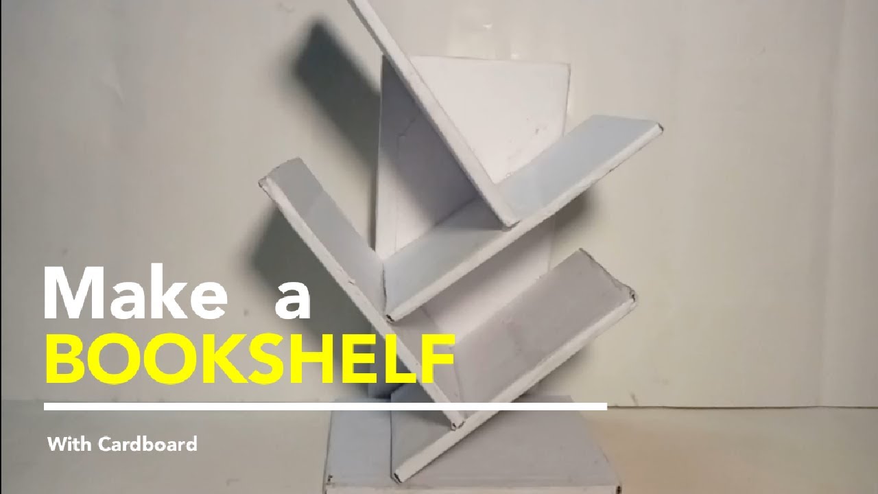 Make a Tree Bookshelf at home using cardboard. - YouTube