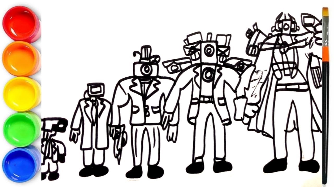 How to draw Cameraman, Titan Cameraman, Large Camerman, Upgraded Titan ...