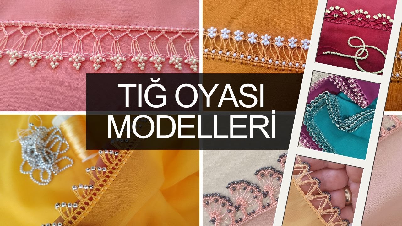 357) Zarif, farklı, düz tığ oyası modelleri: Tek sıra, boncuklu, sıralı, basit oyalar! - YouTube