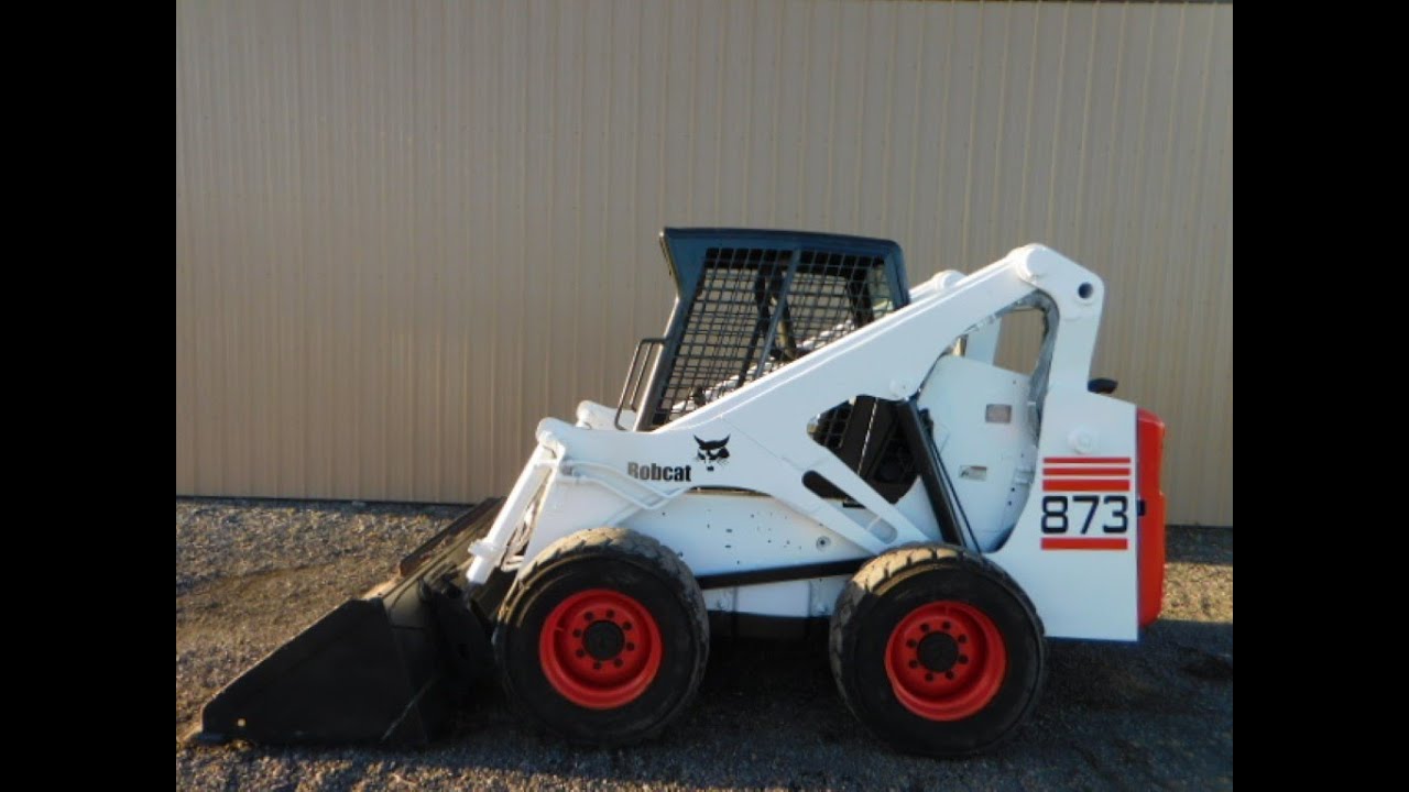 Lot 4895 - Bobcat 873 Skid Steer - YouTube