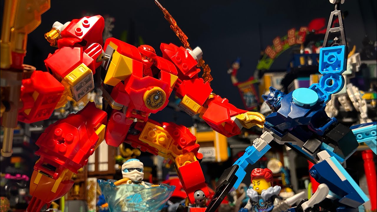 LEGO Ninjago Dragons Rising Kai’s Elemental Fire Mech Set stopmotion 🔥 ...