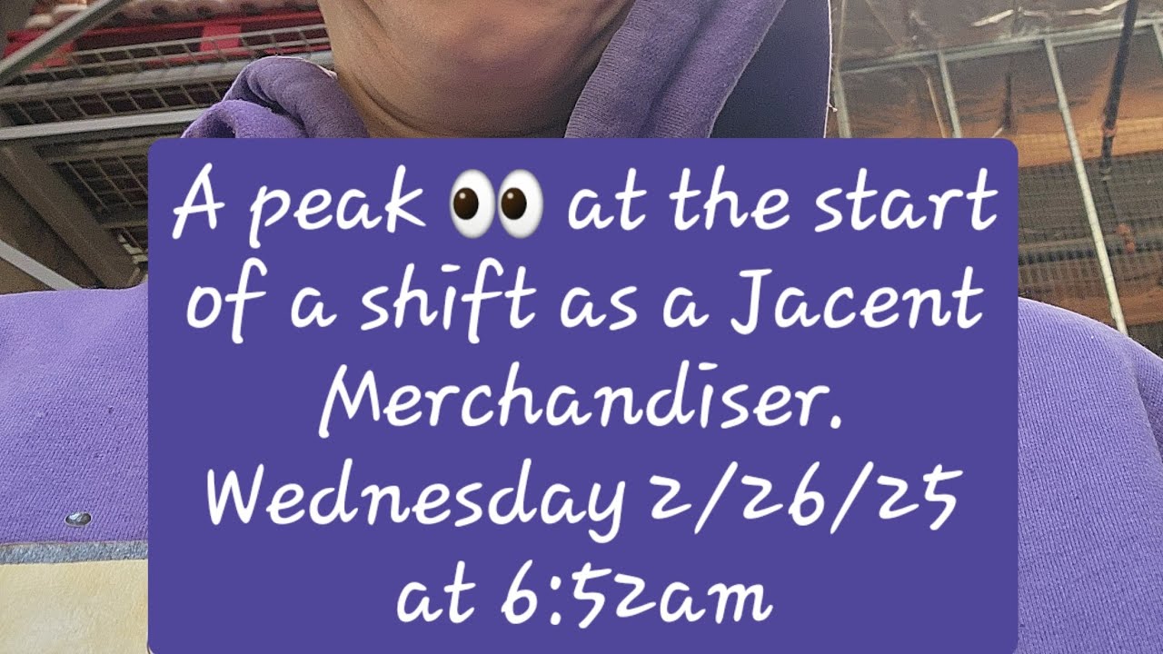 A peak 👀 at the start of a shift as a Jacent Merchandiser in training ...
