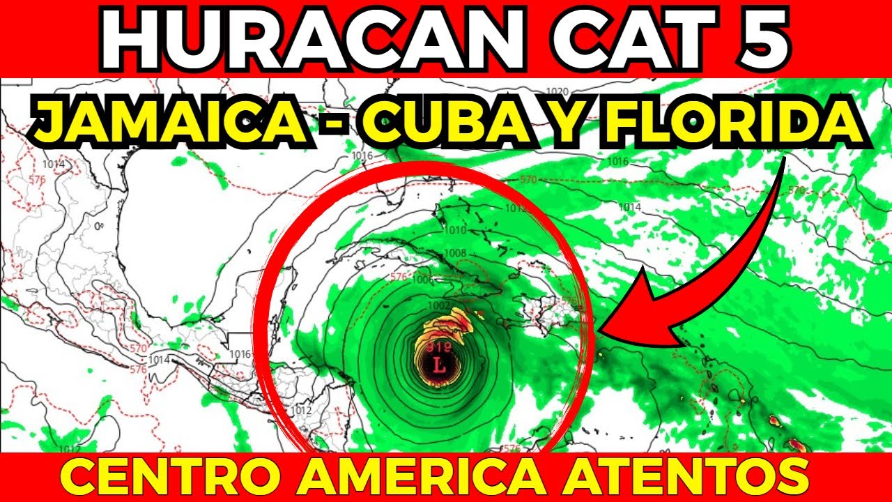 🔴UN GRAN HURACAN CAT 5, QUE IMPACTARIA JAMAICA, CUBA Y MIAMI !!MODELO ...