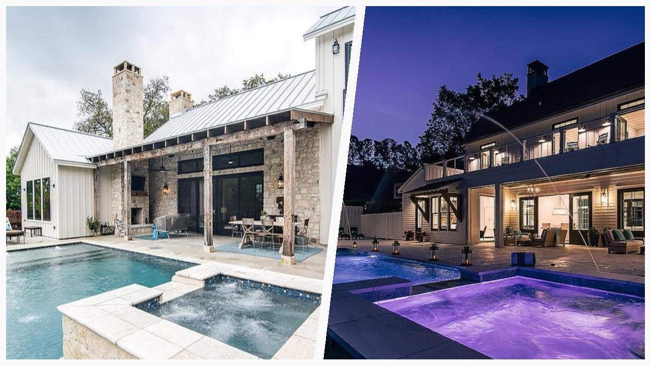 Modern Farmhouse Pool House Designs Pool House By Ro Rockett Design