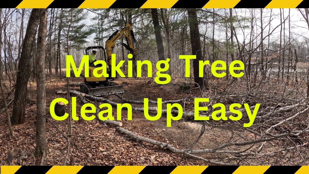Cleaning Up A Tree With The Yanmar VIO 35 - YouTube