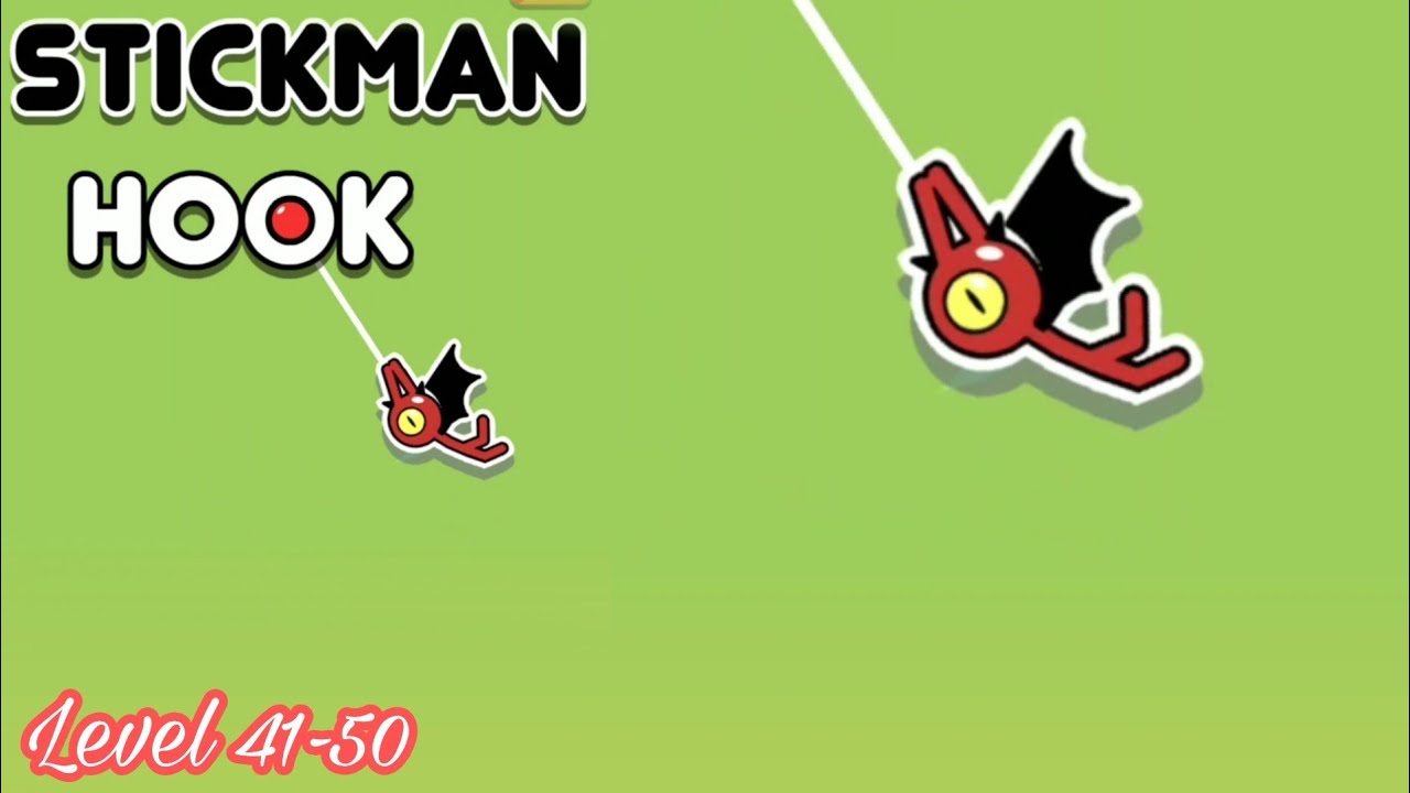 STICKMAN HOOK - Level 41-50 Complete _ iOS Gameplay - YouTube