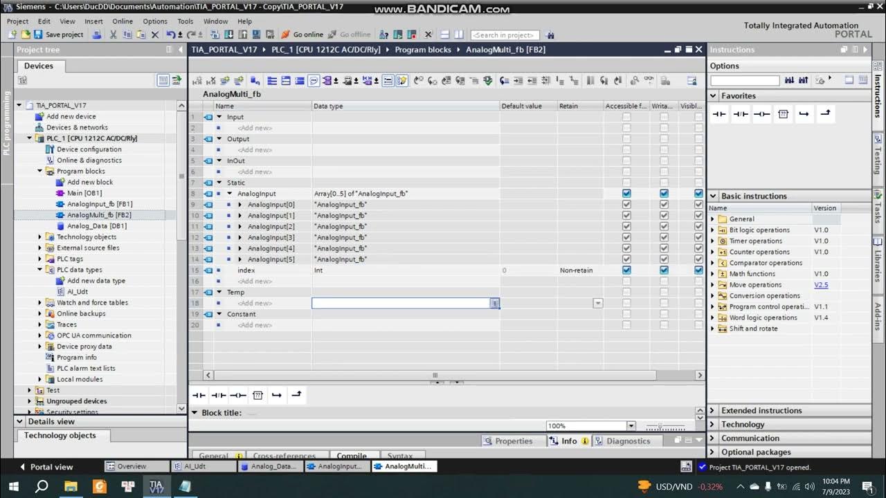 FB with multi instance DB in Tia portal - YouTube