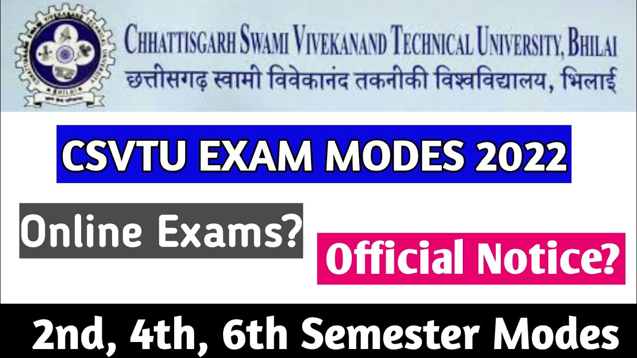CSVTU Exam Mode Online/Offline | csvtu exam protest | csvtu semester ...