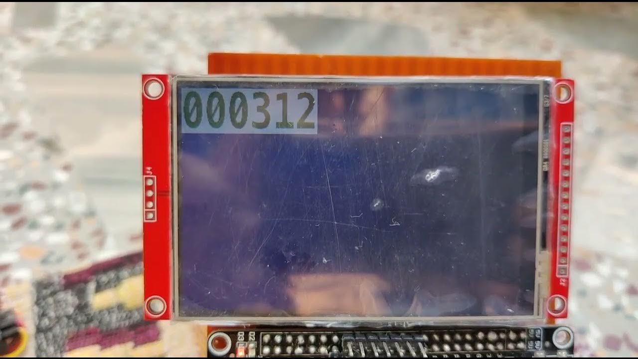 ILI9488 TFT & STM32 Display Large font 32x64 - YouTube