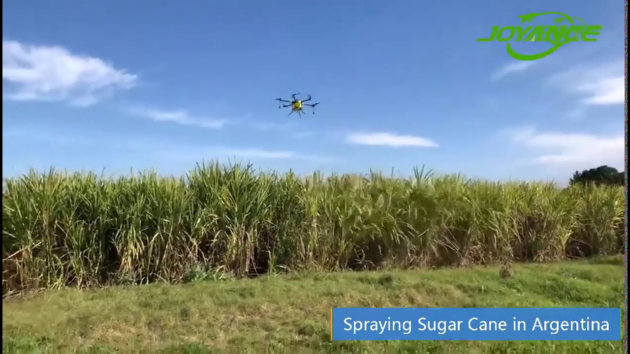 Joyance Drone Spraying Sugar Cane in South Amercia - YouTube