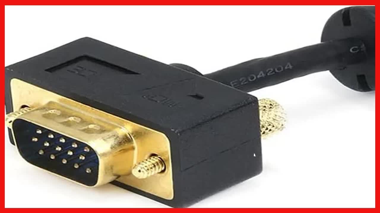 Monoprice 1.5ft Ultra Slim SVGA Super VGA 30/32AWG M/M Monitor Cable w ...