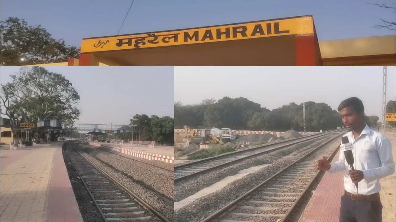 #Mahrail station अब छोटी लाईन से बड़ी मे कनभट हो गयी। अदभुत नजारा # ...