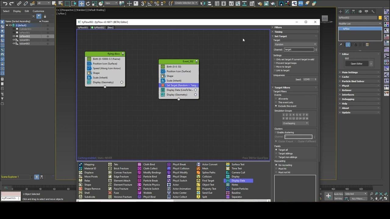 Tyflow tutorial: set Target, Custom Properties - YouTube