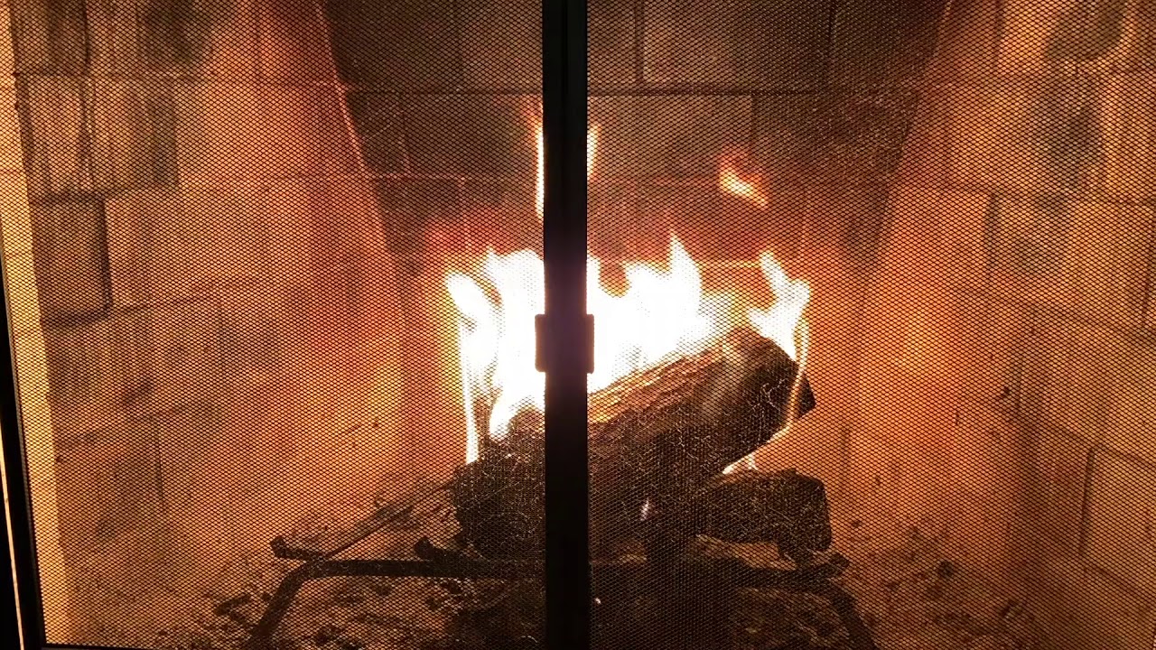 Real Fireplace Burning 10 Hours With Sound [Calming Video For Relaxing ...