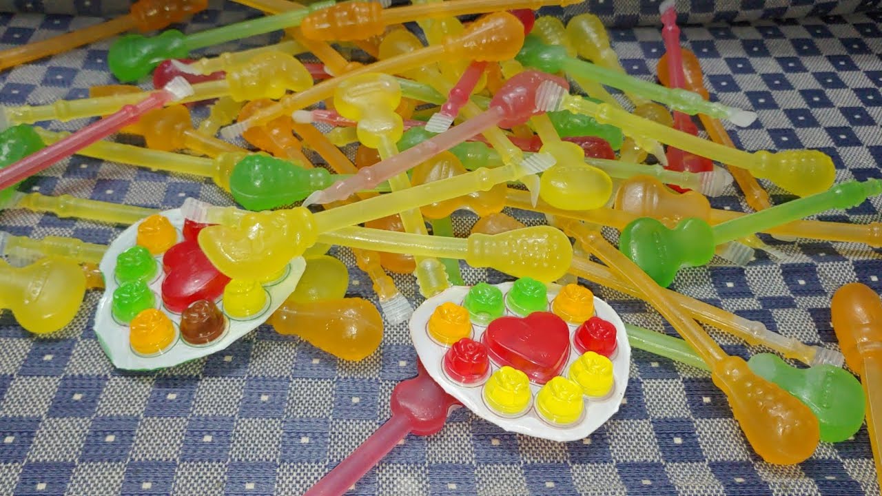 Very yummy big stick jelly and 2 love ️ jelly - YouTube