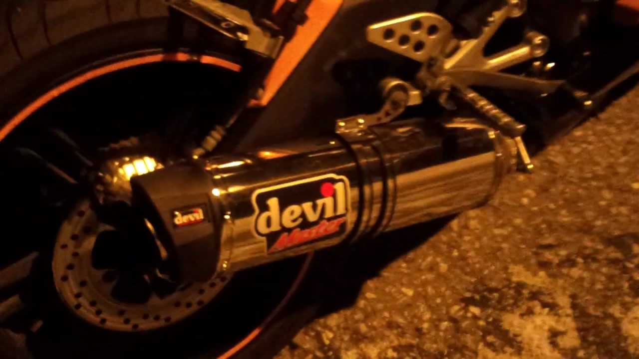 Yamaha YZF-R125 with Devil Master exhaust - YouTube