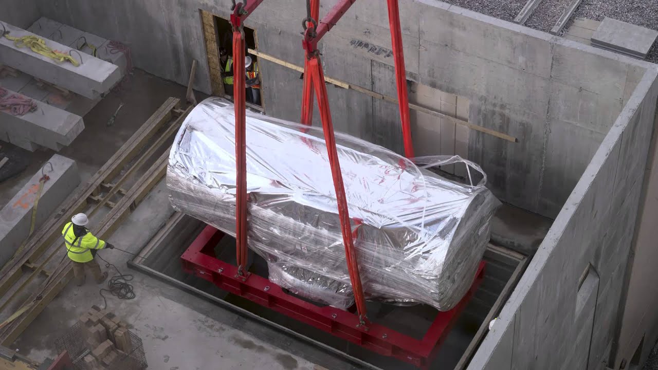 Proton Accelerator Installation 30 sec. Timelapse Video - YouTube