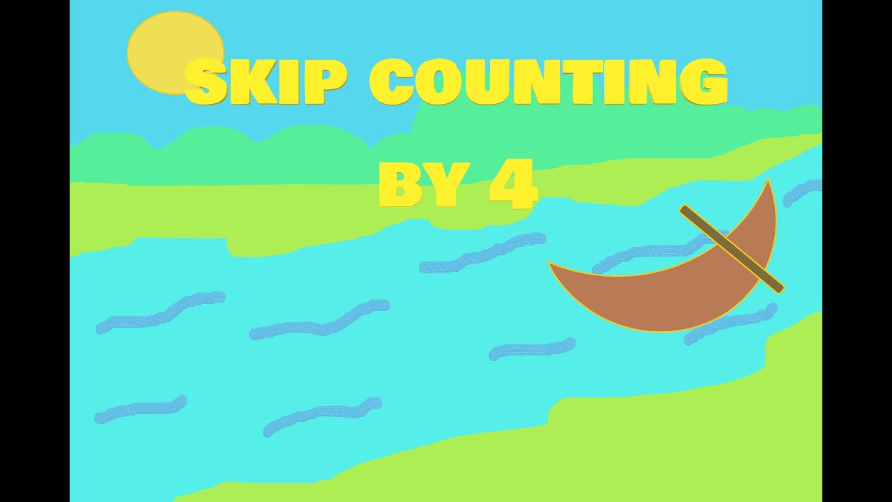 MULTIPLICATION TABLE OF 4- SKIP COUNTING BY 4- LEARN FAST BY SINGING IN ...
