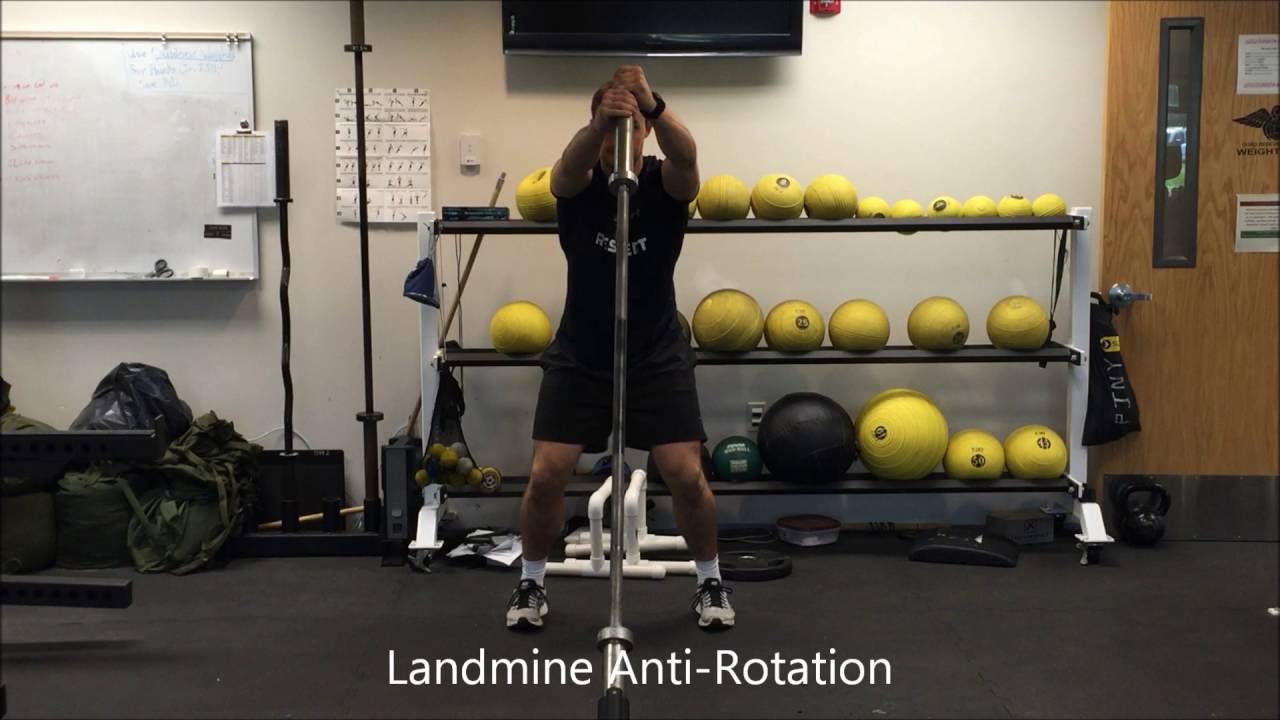 Resilient Performance - Landmine Anti-Rotation - YouTube