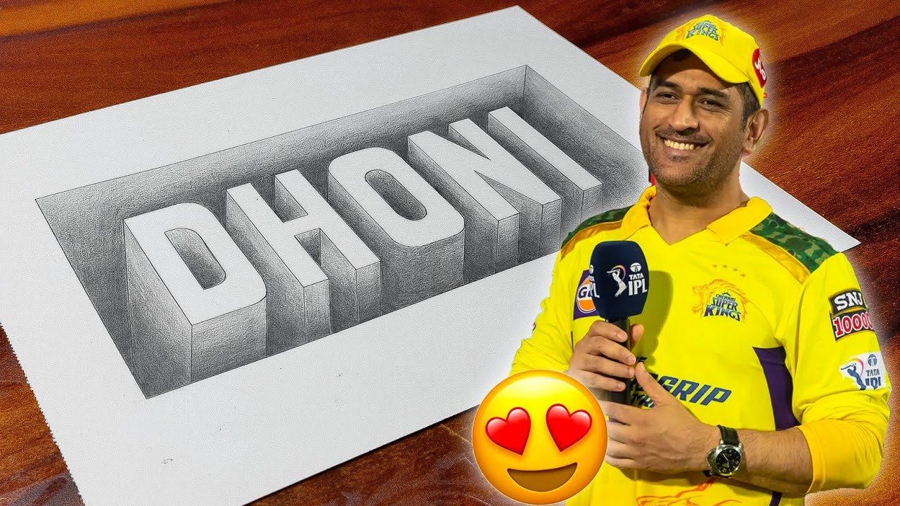 How to draw DHONI 💛 | Pencil Drawings - YouTube