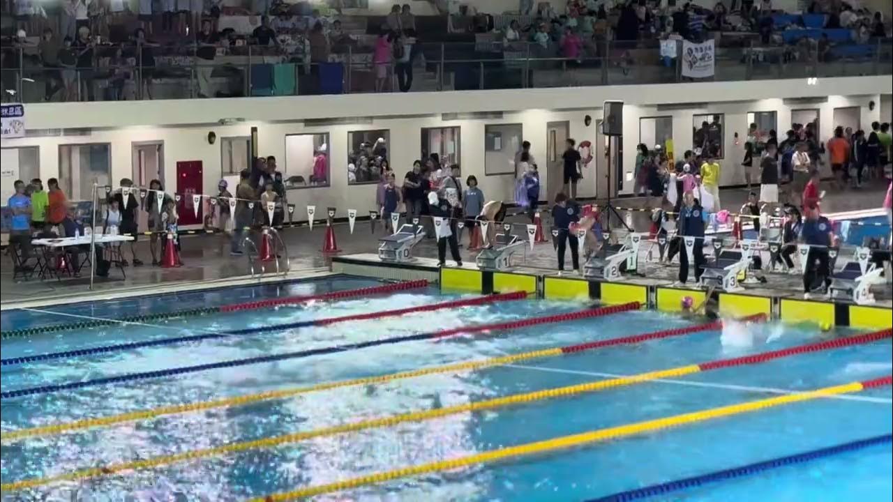 113議長盃-高男4*50m混合接力（尚諭尚恩）第八道第八名2:33:15 - YouTube