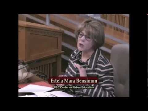 Dr. Bensimon Speaks at the Senate Education Committee's Joint ...