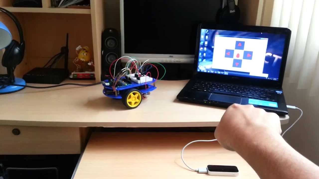 Arduino Bluetooth Hc 06 Processing Leap Motion Youtube