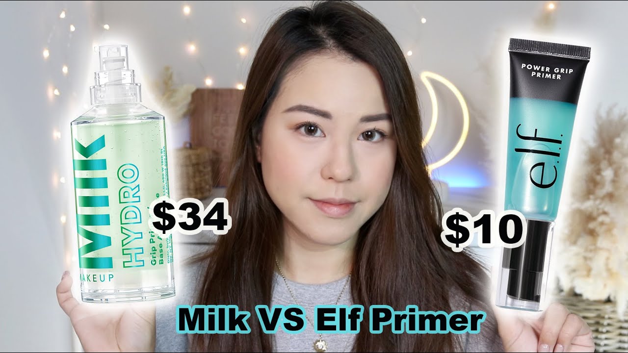 Elf Power Grip Primer VS Milk Hydro Grip Review |AlisonHa - YouTube