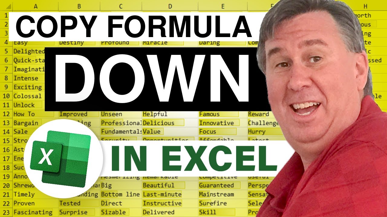 Excel 101 - Every Way To Copy a Formula Down to Bottom of a Column ...