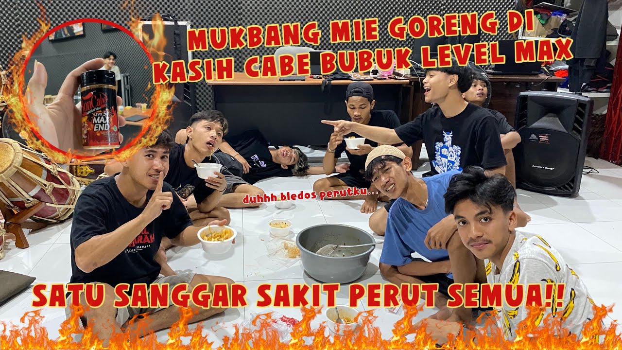MENDADAK SAKIT PERUT SEMUA !! GARA-GARA MUKBANG MIE PEDAS LEVEL 50 MAX ...